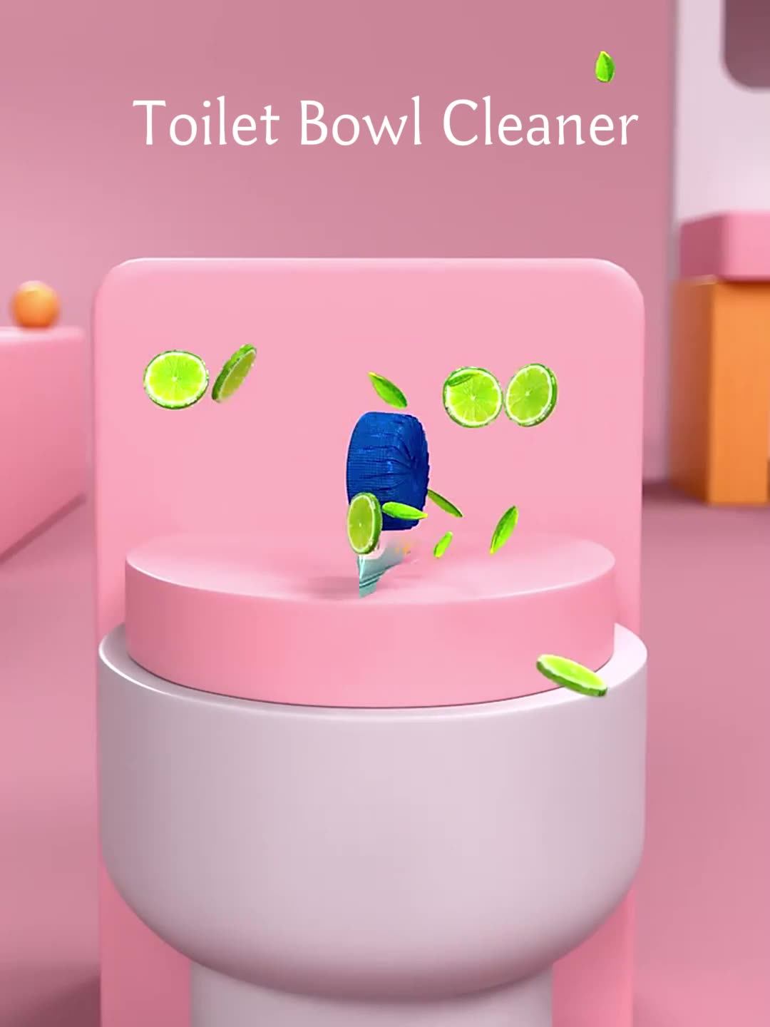 Single Flush 90 Days Rose Flower Fragrance Toilet Rim Block Cleaner ...