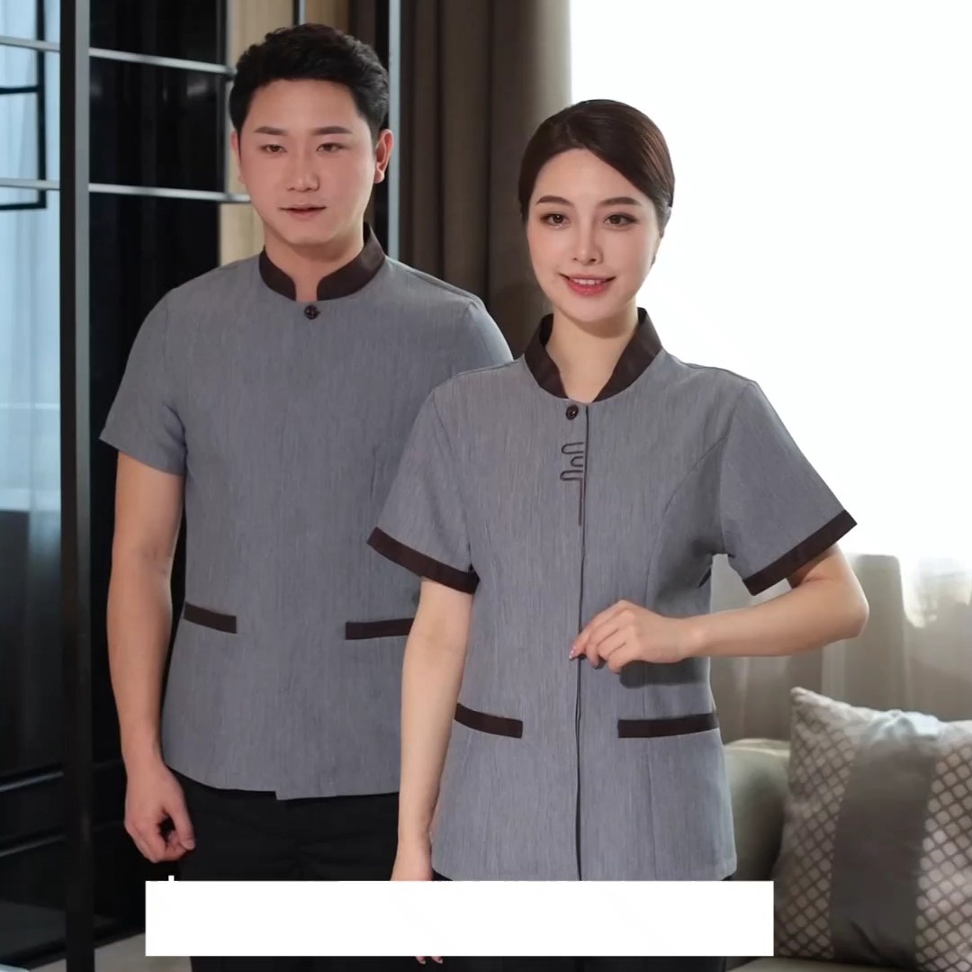 Blue Gray House Keeping Staff Uniform Cleaner Uniform Housemaid Uniform ...