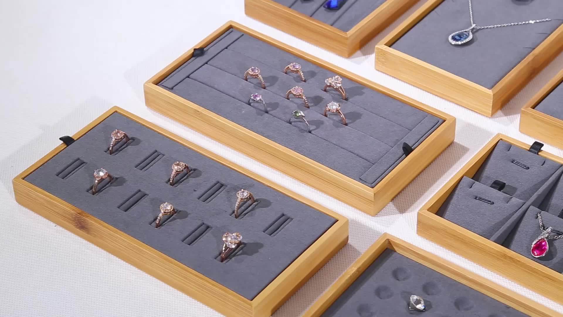 Digu Custom Microfiber Insert Jewelry Display Trays For Gemstone And ...