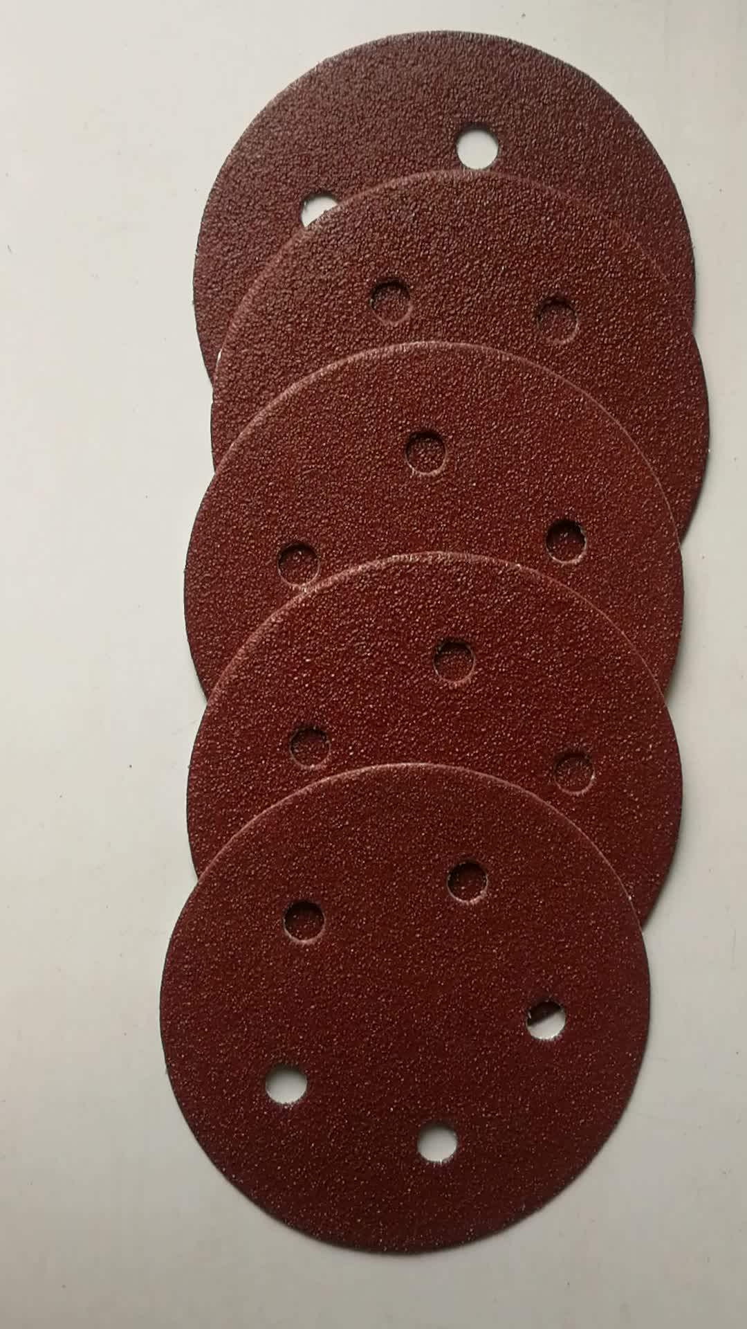 Grit Round Shape Sanding Discs Buffing Sheet Sandpaper 5 Hole Sander ...