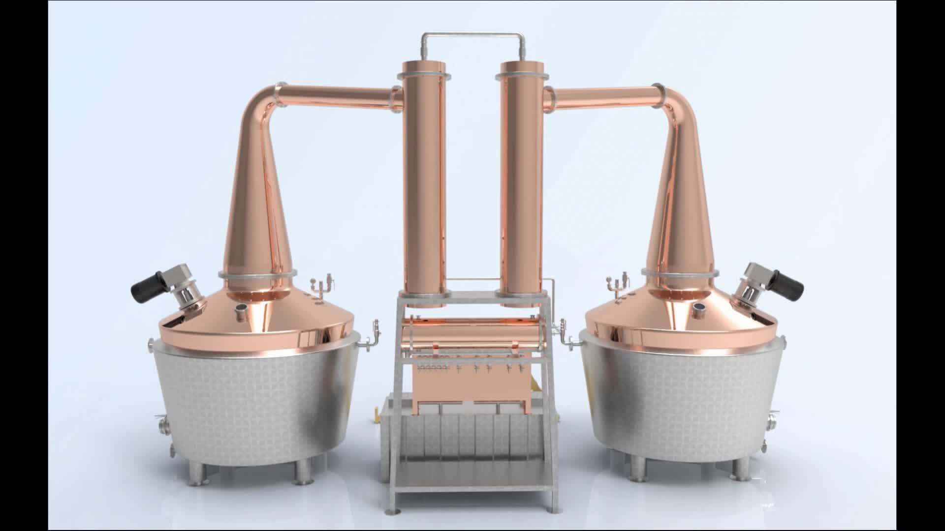 [jiangman]-3500l Whiskey Distillery Equipment -copper Pot Distiller ...