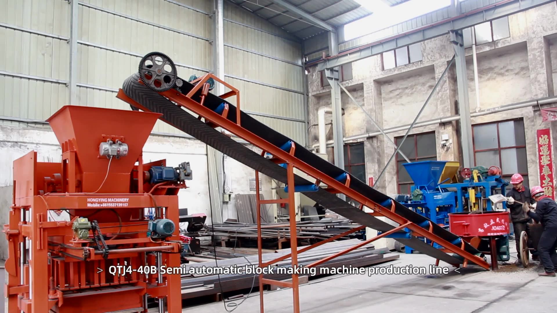 Semi-automatic Qtj4-40b Concrete Block Machine Price,Tiger Block ...