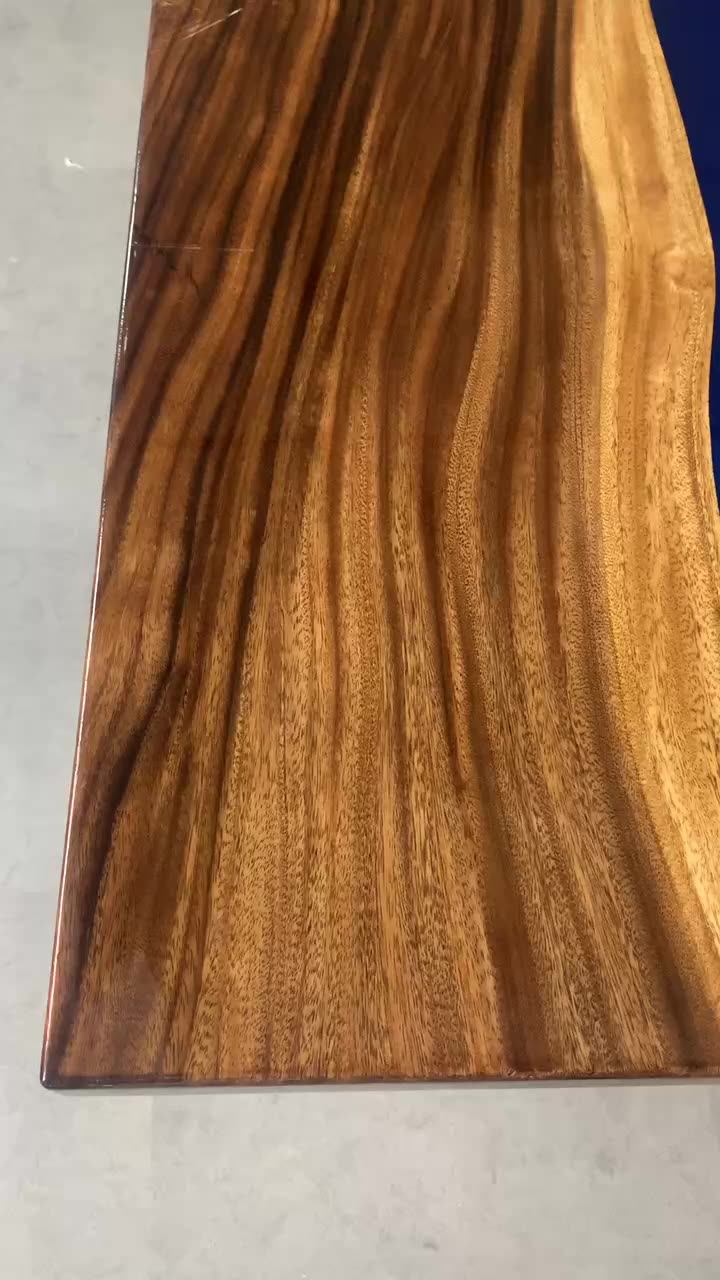 Simple Natural Irregular Shaped Wood Dining Table Top Epoxy Resin Solid ...