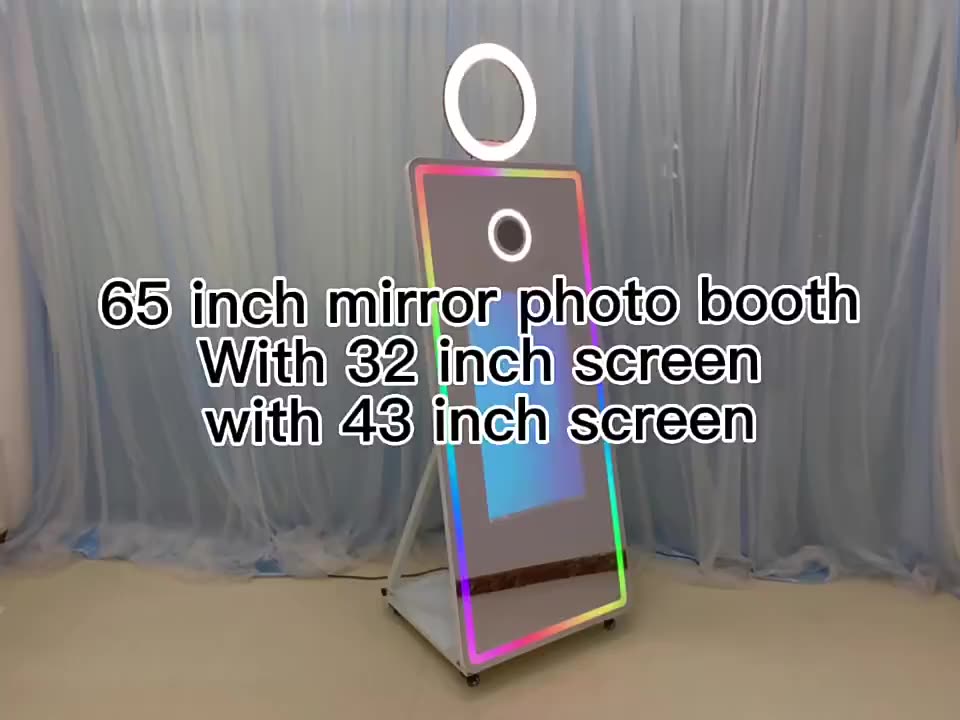 2024 Newest Mirror Photo Booth With Printer And Camera Photobooth Machine Selfie Magic Mirror ...
