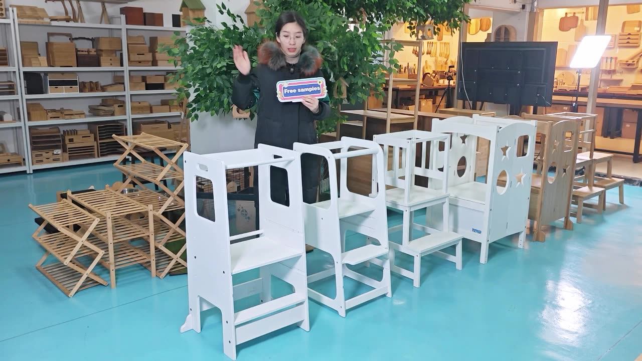 Wdf Observation Tower Wooden Ladder Chair Toddlers Kids Step Ladder ...