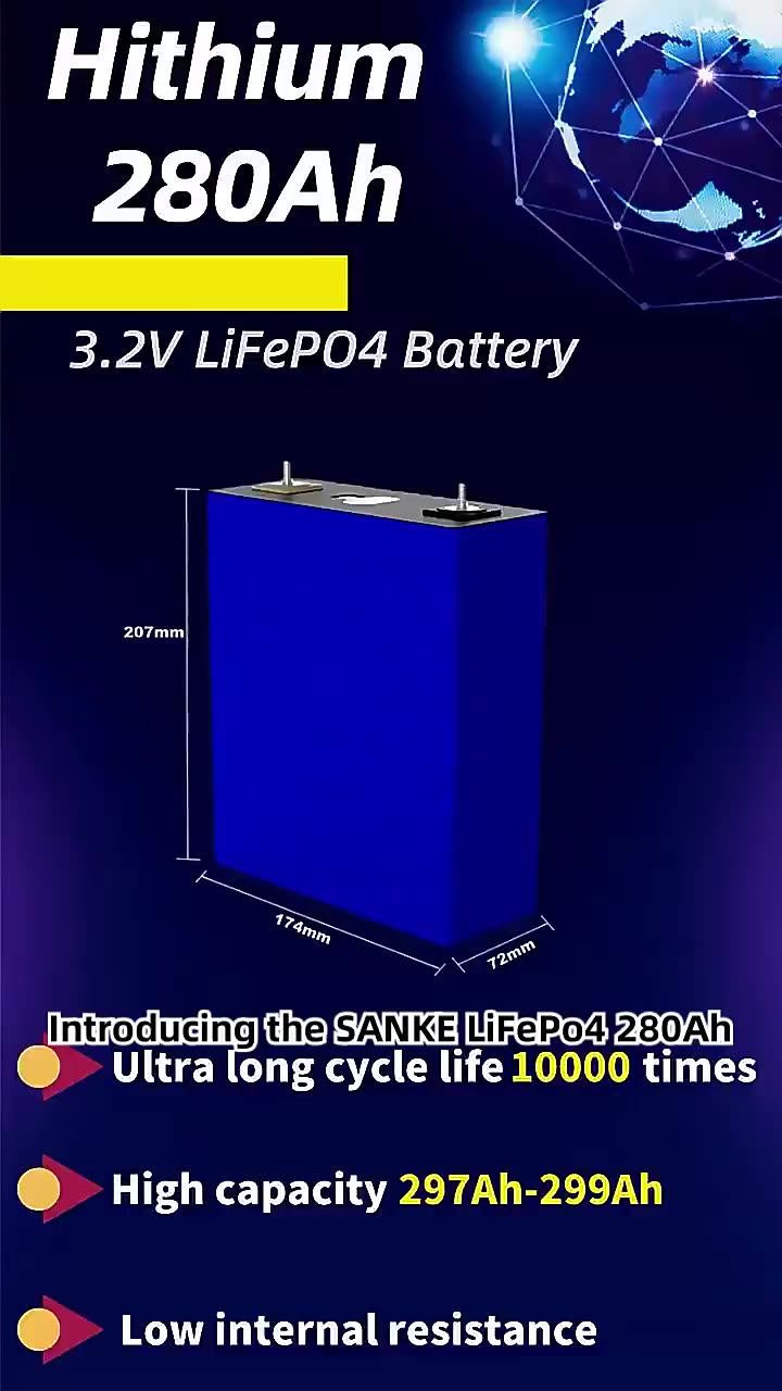 10000 Cycle 3.2v Rechargeable New Lifepo4 Battery 280ah Cells For High ...