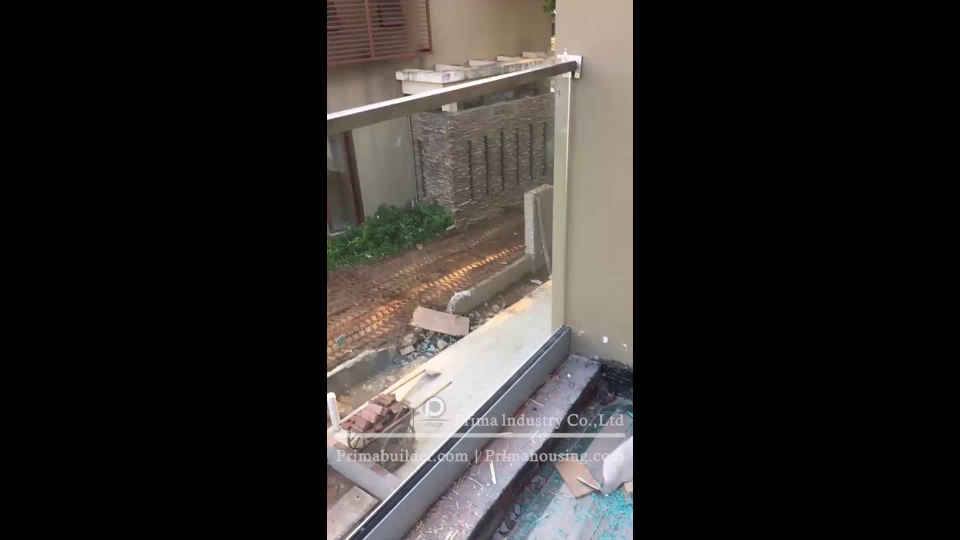 Prima U Channel Railing Bottom Groove Guardrail Glass Aluminum Handrail ...