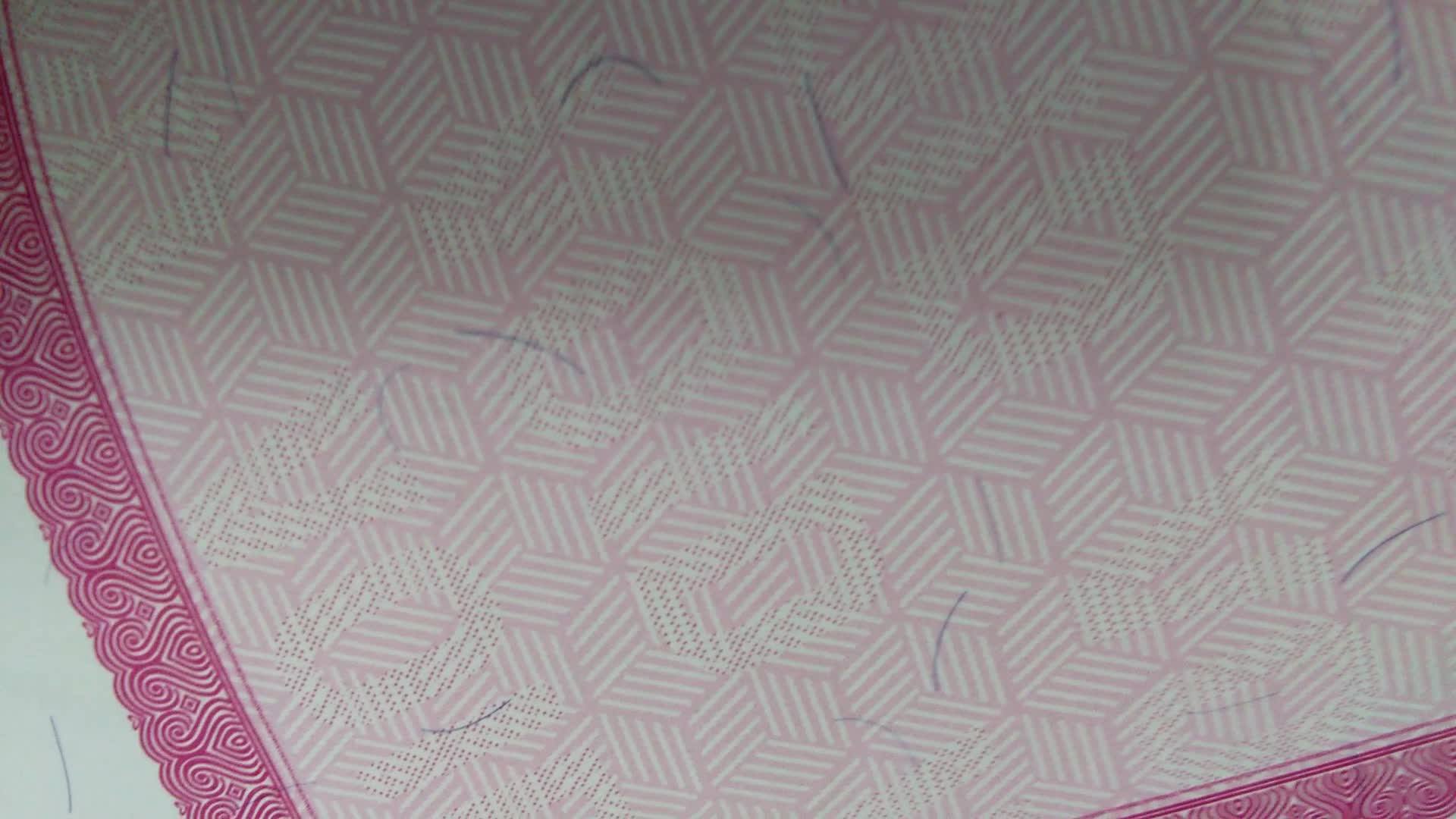 Watermark Uv Fibers Security Paper Hologram Hot Stamping Transcripts ...