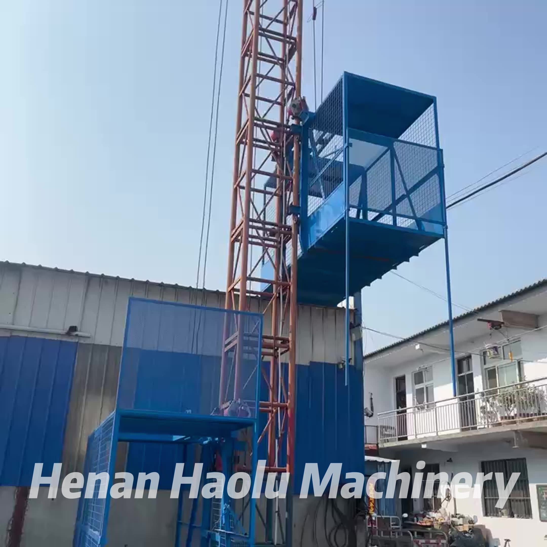 Temporary Construction Elevator Ss1t Double Cage Construction Hoist ...
