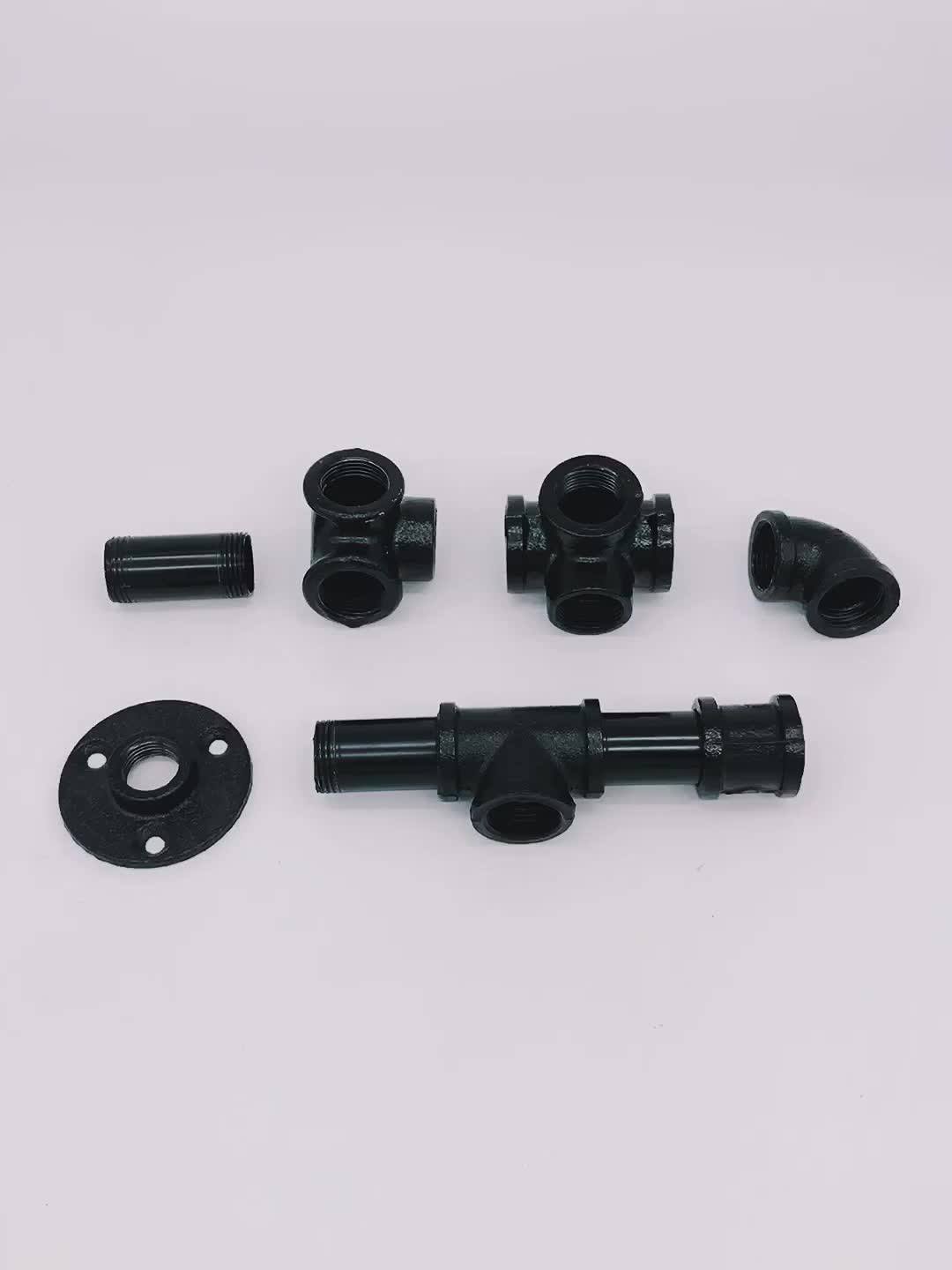 Side Outlet Pipe Tee Industrial Malleable Iron Four Way Reducer Elbow ...