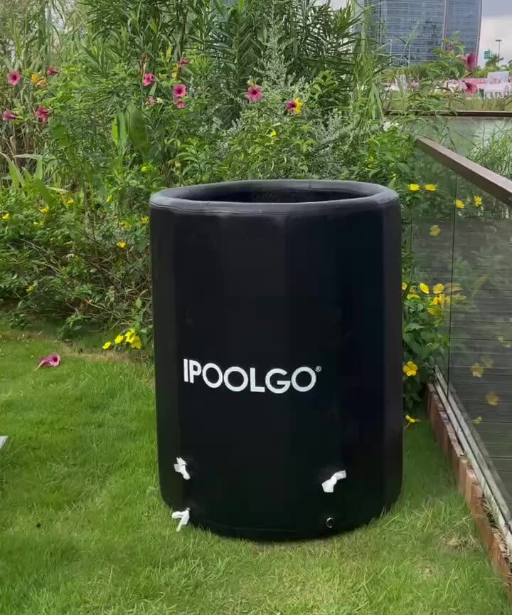 Ipoolgo Freestanding Ice Bath Recovery Pod Inflate Cold Plunge Barrel ...