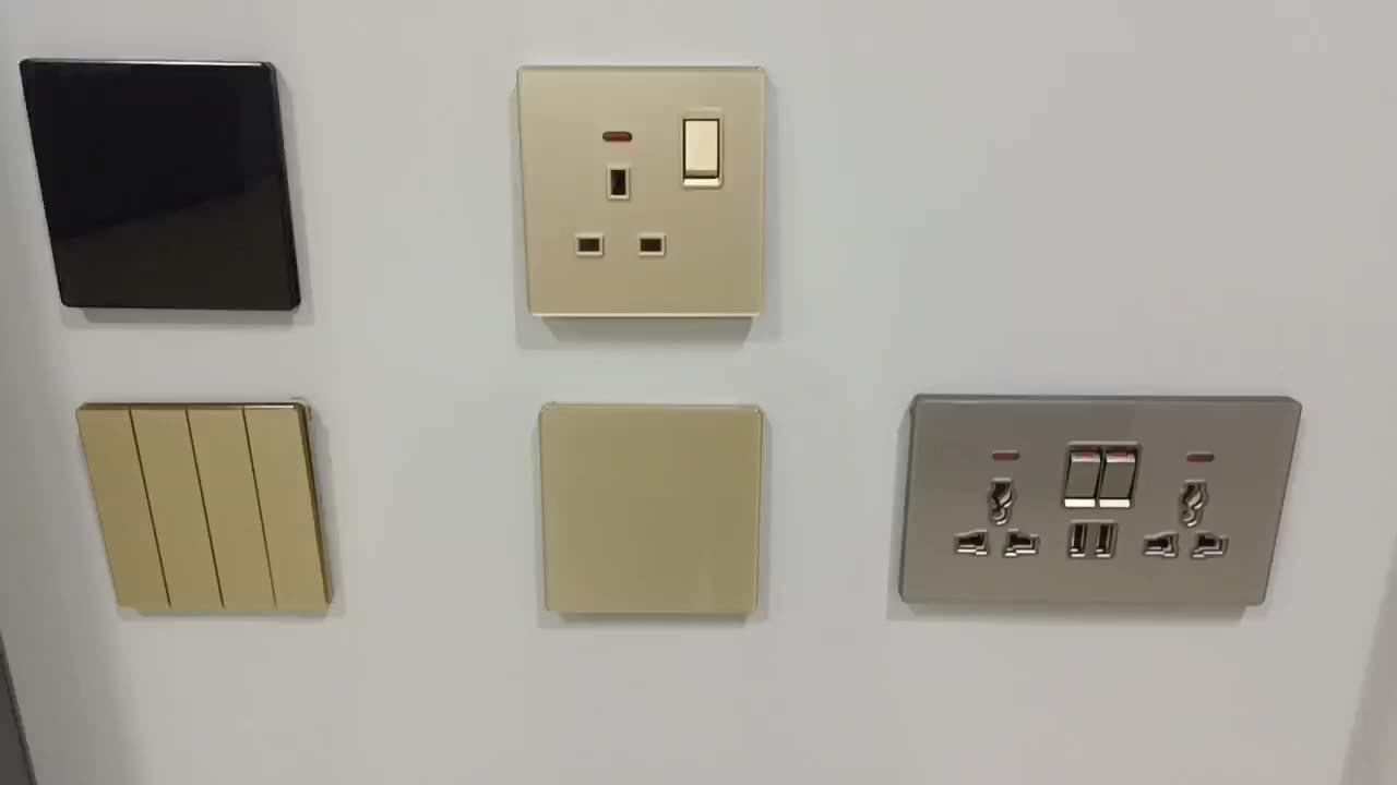 W6 Uk Acrylic Glass Panel Switch Sockets Ultrathin Wall Switch Wifi ...