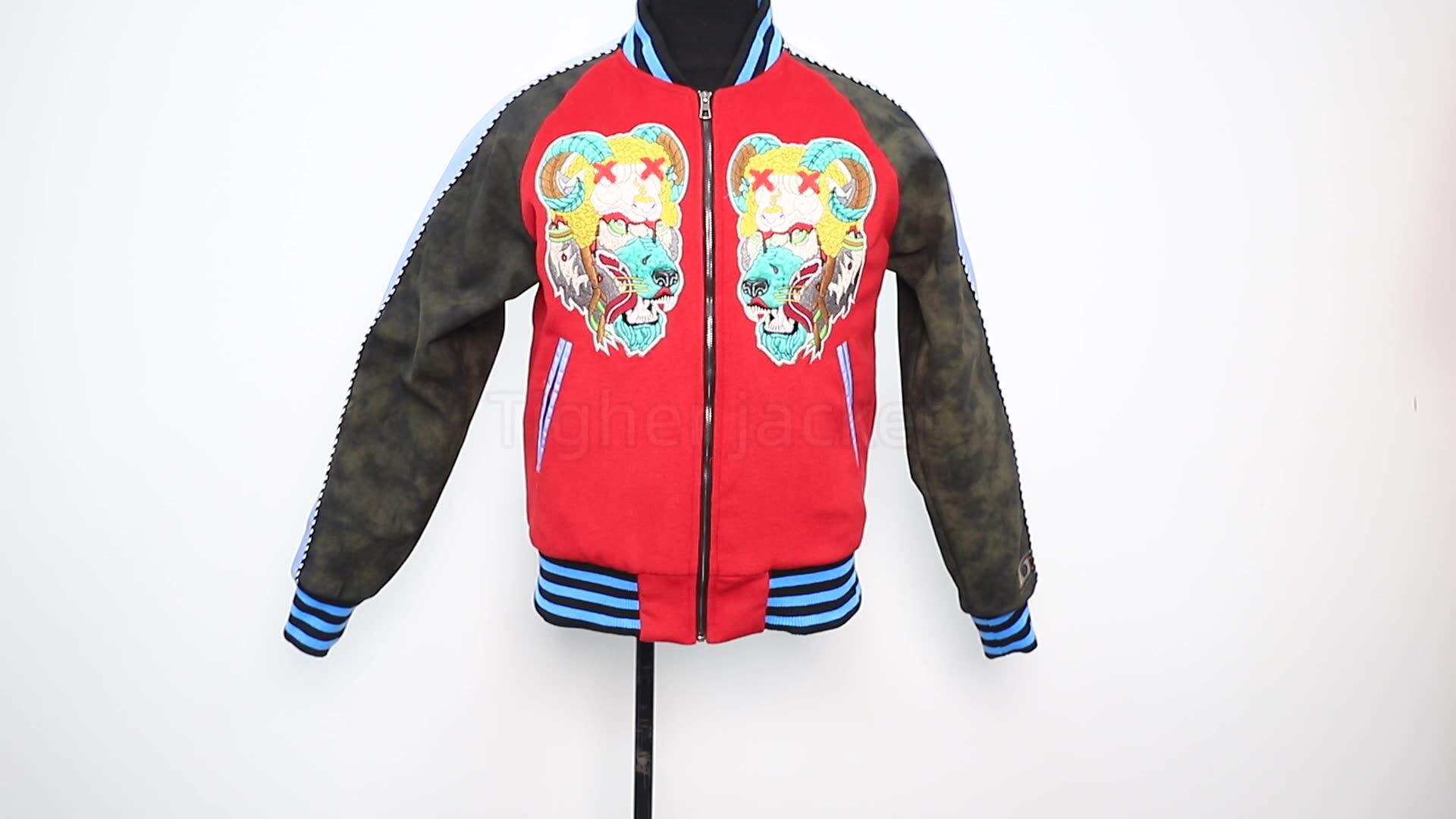 Diznew Custom Wholesale Chenille Cartoon Embroidery Leather Sleeves ...