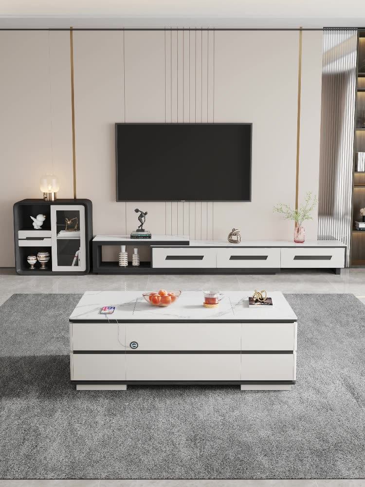 Lift Up Multifunction Adjustable Convertible Dining Table Telescopic ...