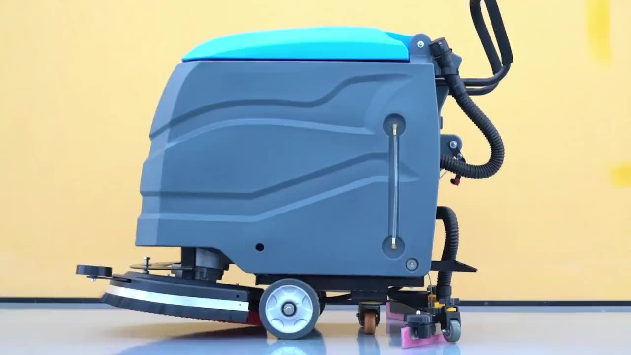 Floor Cleaning Scrubbing Machine Battery Powered Commercial Floor ...