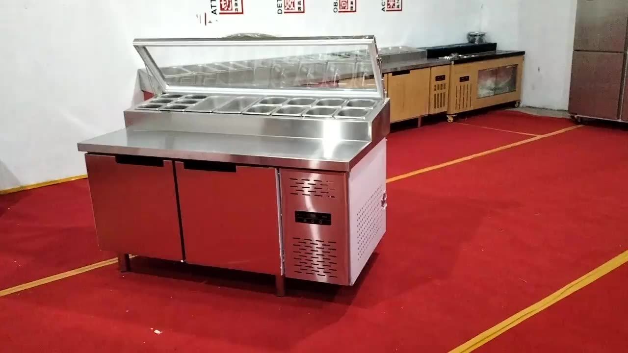 Sandwich Prep Table Refrigerated / Pizza Prep Table Commercial ...