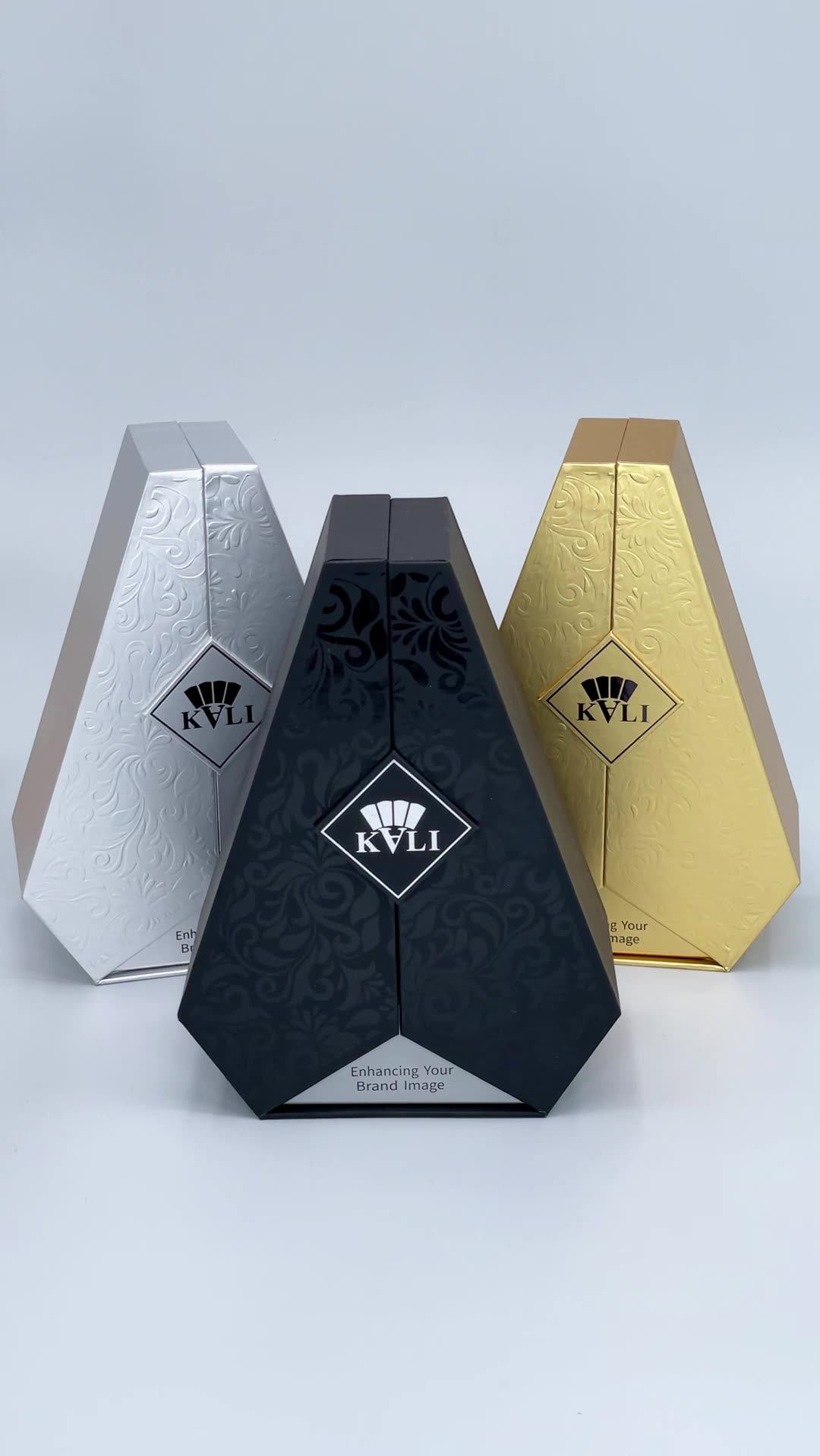 Innovate Triangular Double Door Perfume Box With Supplier Uv Texture ...
