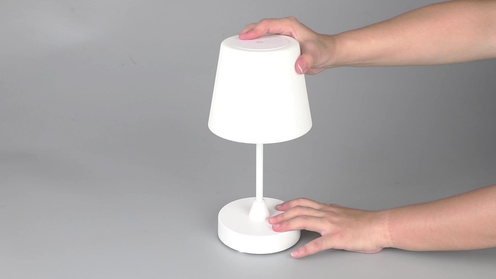 White Outdoor Camping Fancy Table Lamp Battery Operated With Led Light ...