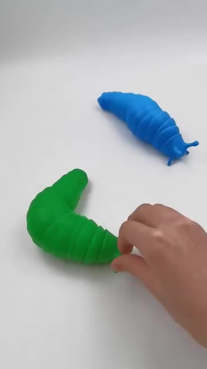 Novelty Fidget Slug Articulating Stim Toy 3d Printed Articulated Sticky ...