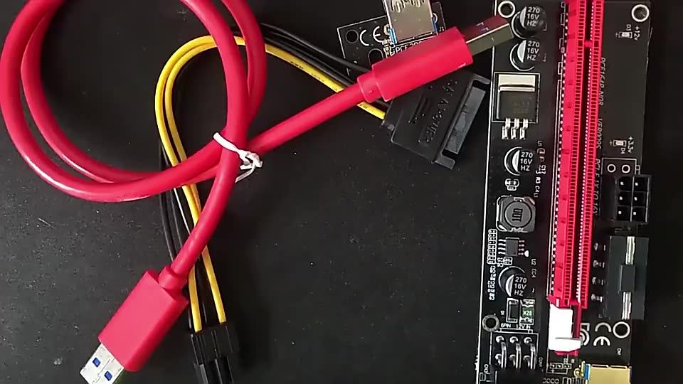 M.2 Pcie Riser Card For Mining 4-port Mkey Pci-e X1 Adapter Module 1 To ...