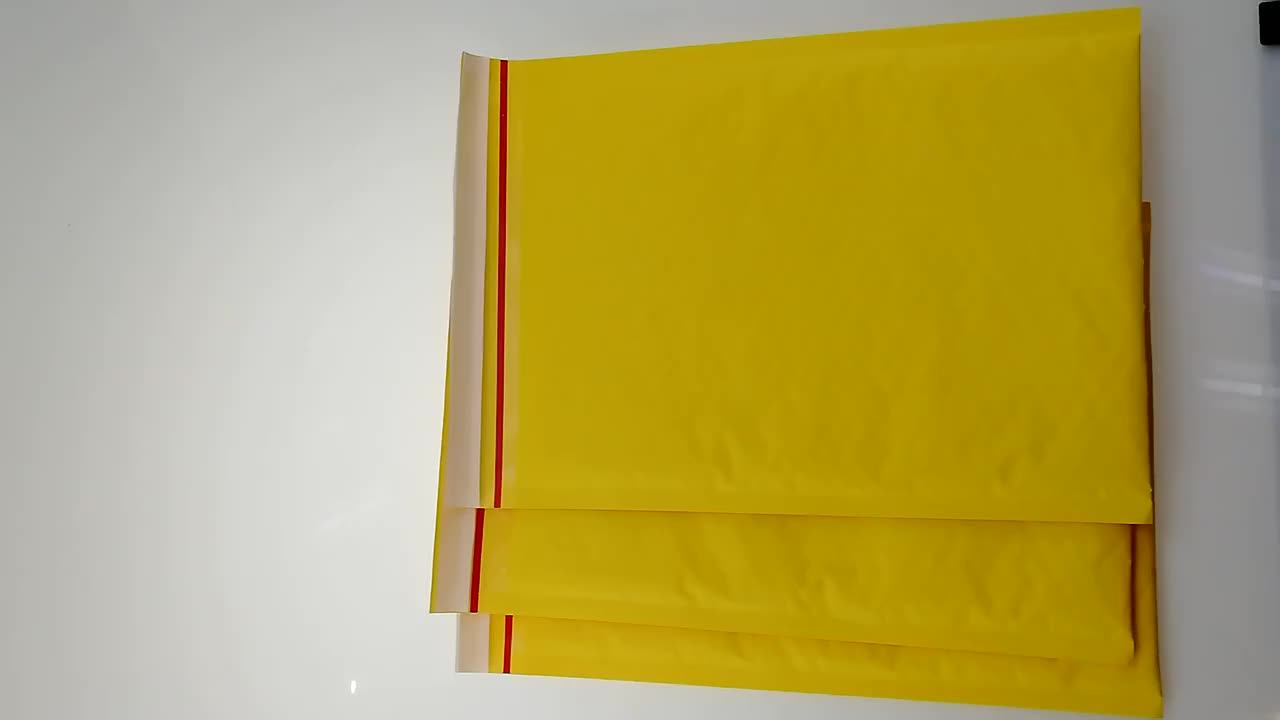 Custom Eco-friendly Compostable Kraft Bubble Envelope With Adhesive ...