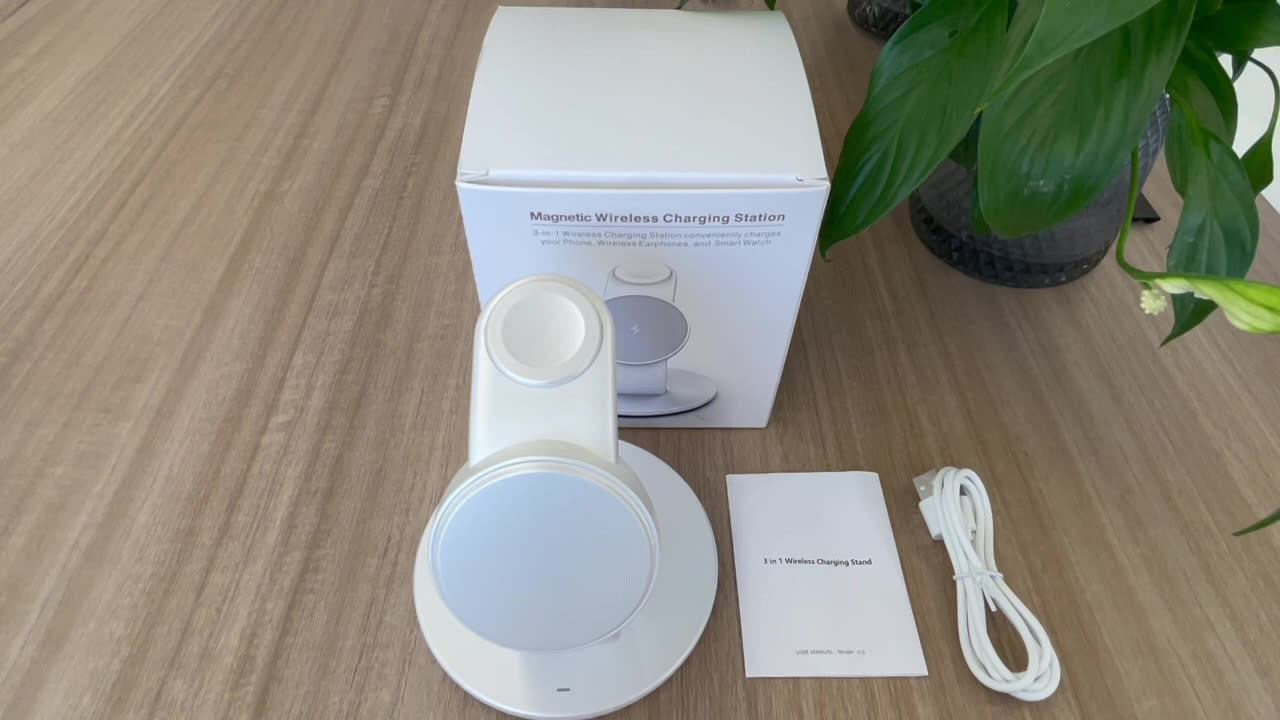 C3 15w Magnetic 3 In 1 Qi2 Wireless Charger Stand Mobile Phone Fast ...
