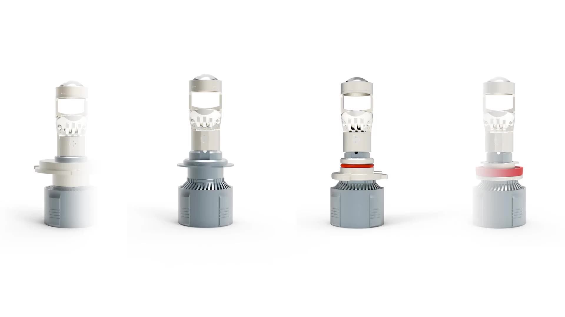 Hi Lo Beam 8000lm 12v 24v Black H4 Y12 Car Led Headlight H4 Mini ...