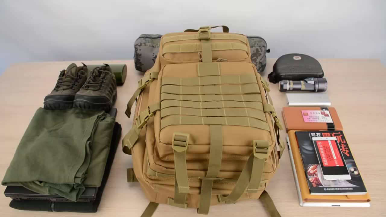 Military Waterproof 45l Army Assault Rucksacks Pack Molle Tactical ...