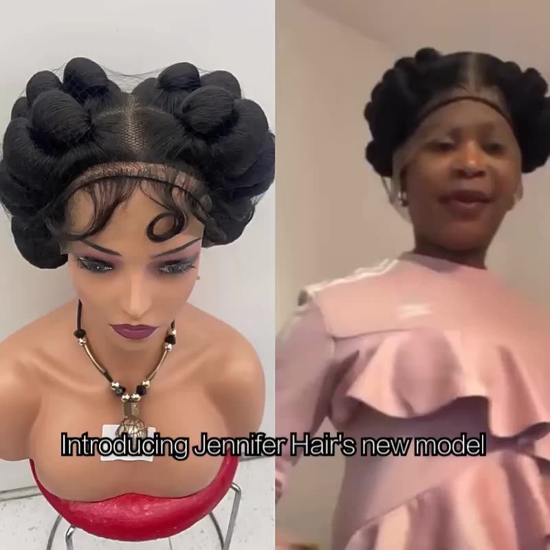 Jennifer Faux Locs Square Knotless Braided Wigs Braided Lace Wig With ...