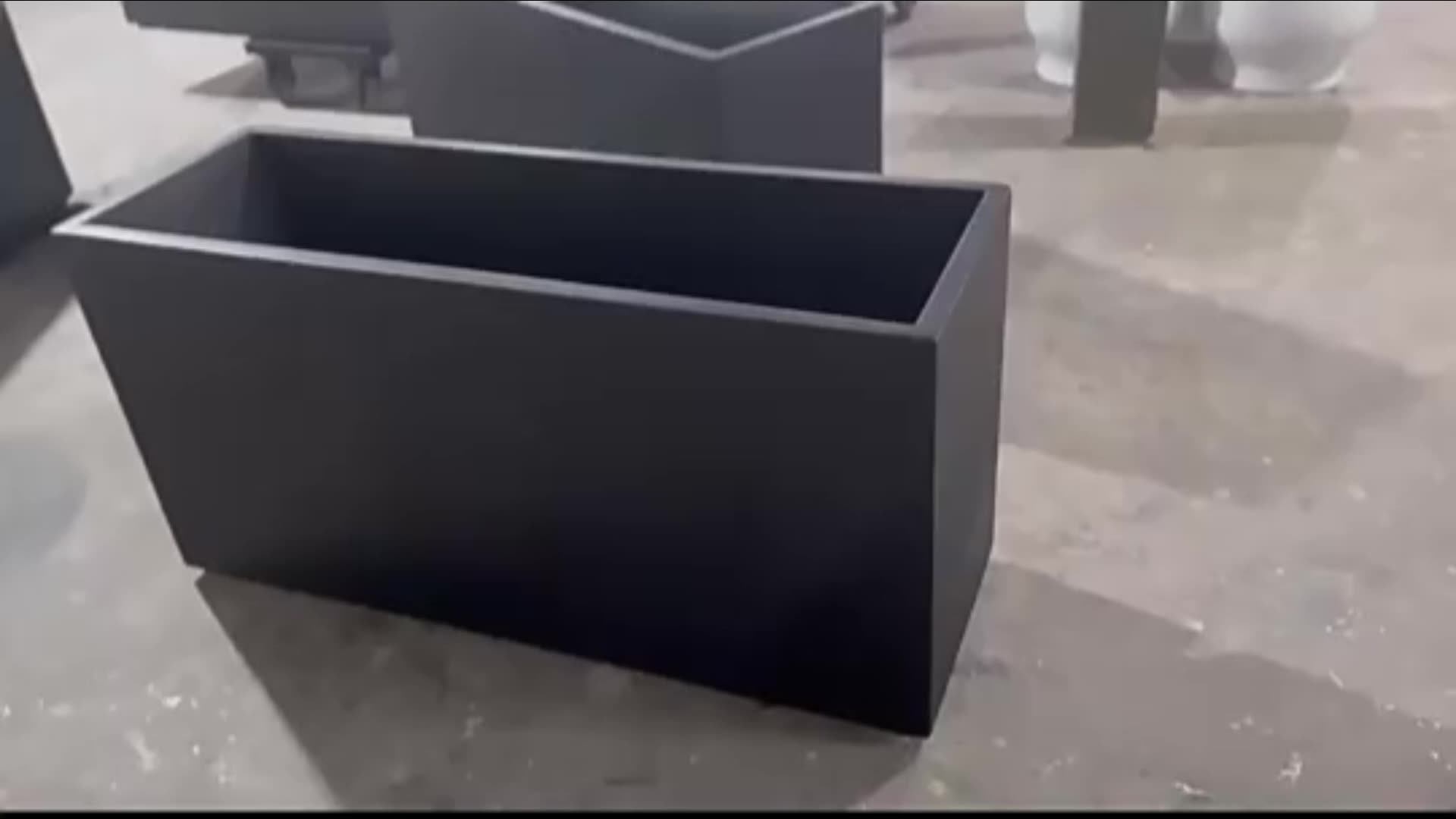 Big Rectangle Planter Box Outdoor Fiberglass Planters,Wholesale Fiber ...