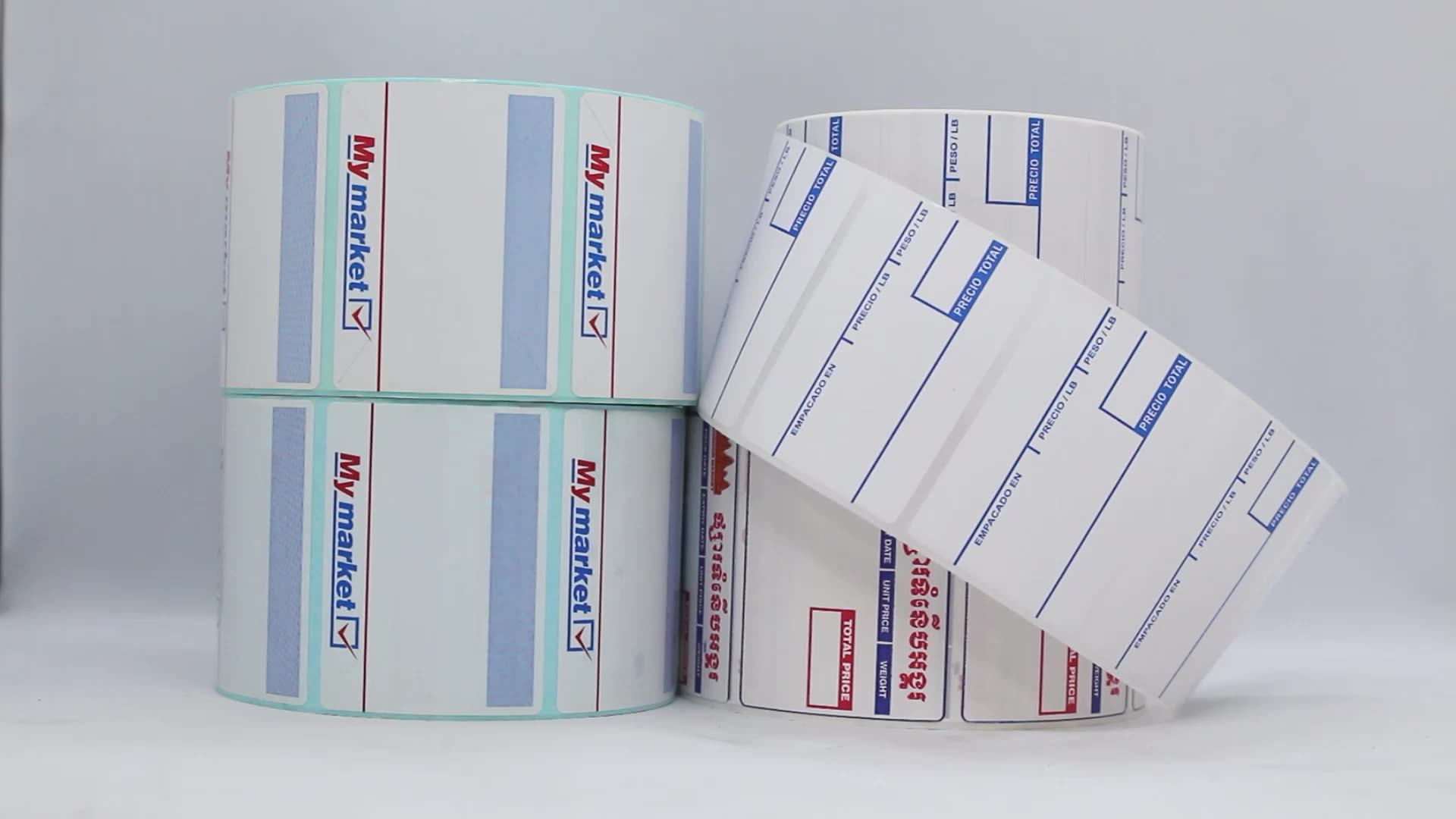 Customized Stickers Label 58x40 Supermarket Weighing Electronic Scale ...