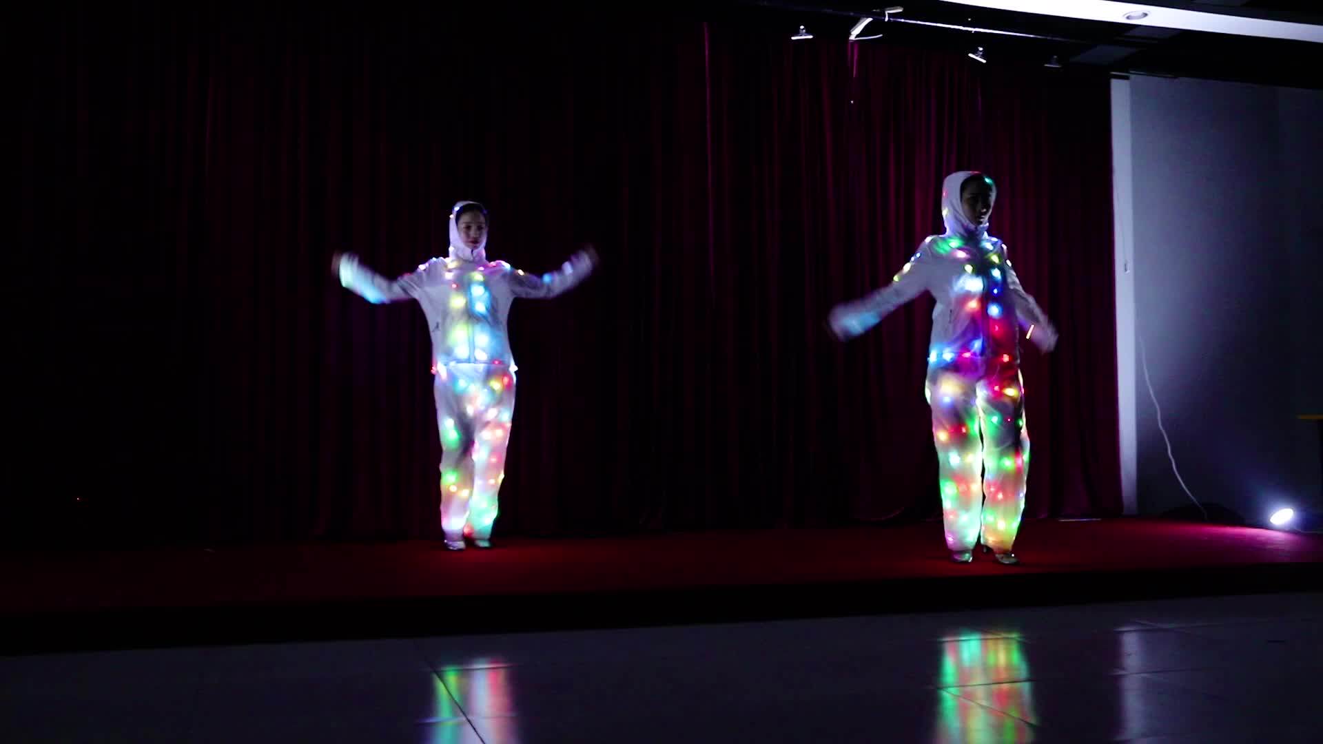 Luminous Stage Performance Led Light Dance Costume Glowing Flashing ...