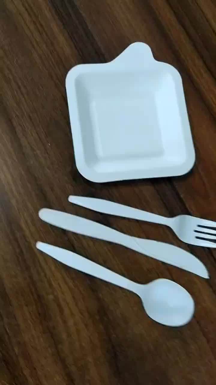 Disposable Eco-friendly Corn Starch Cutlery Fork Knife Spoon Utensils ...