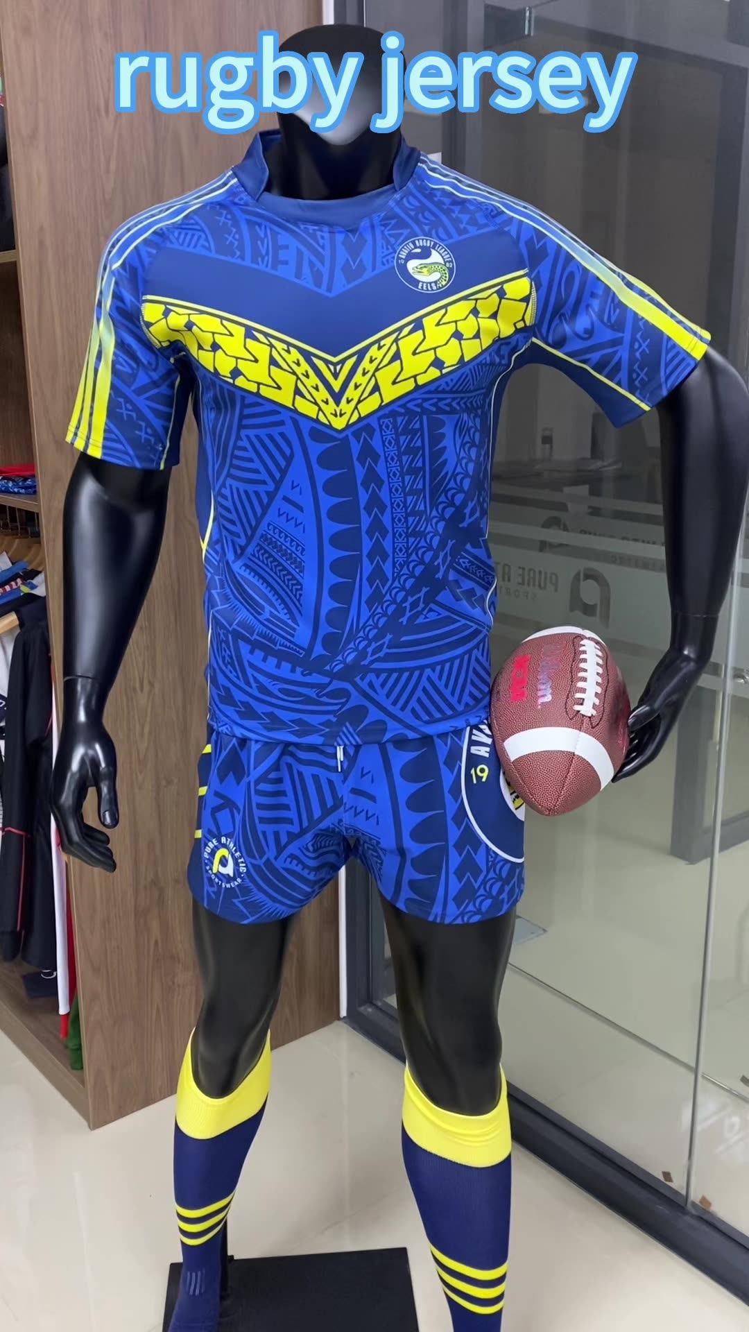 Pure Design Rugby League Kit Jersey Sublimated Pattern Print Logo ...