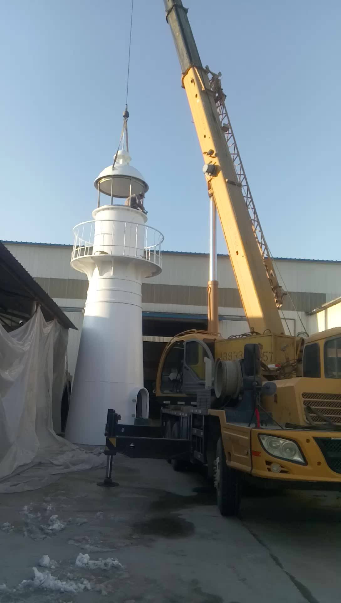 Gfrp Lighthouse Tower Beacon With Solar Powered Led Lantern For Sale ...