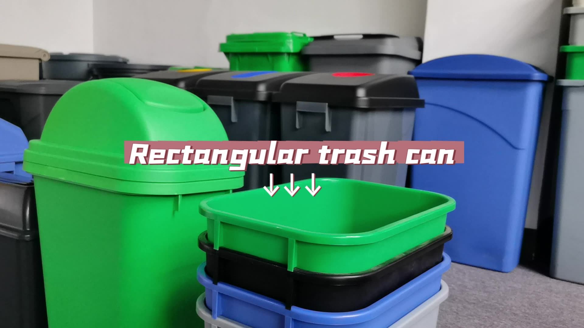 Customized Pp Plastic 26l Trash Can Dust Bin Garbage Waste Bin - Buy ...