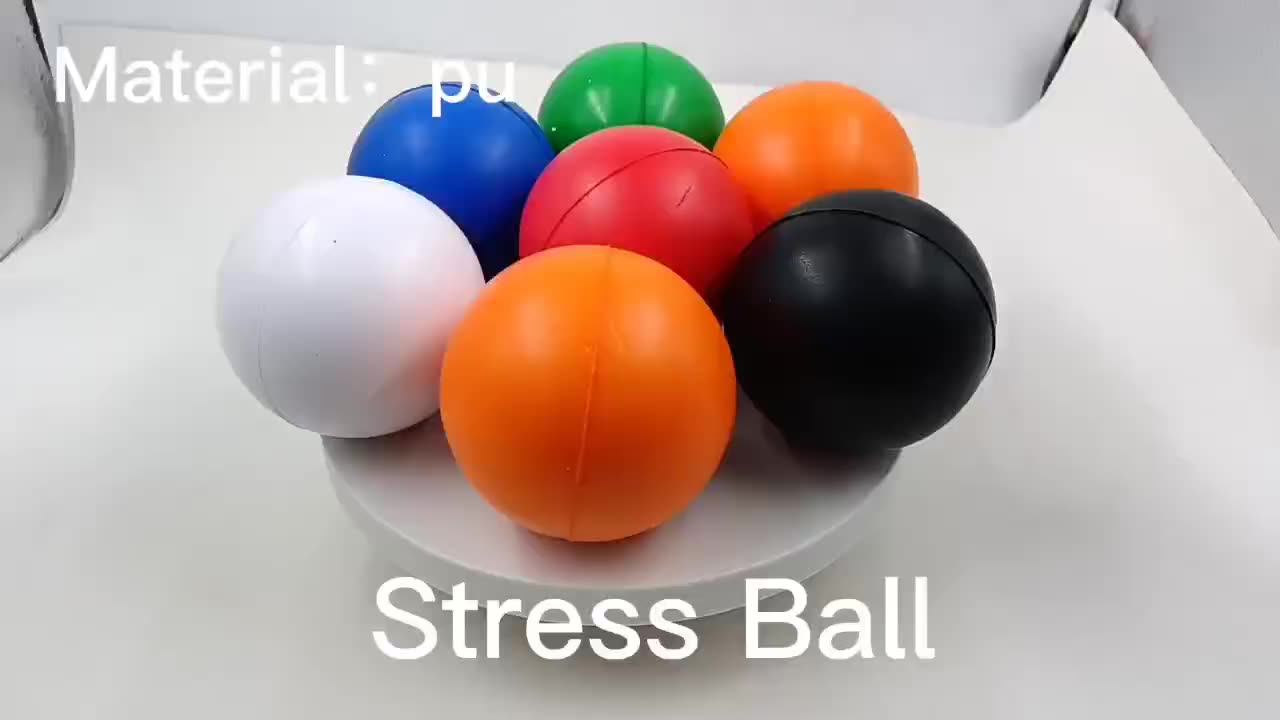 Custom Logo Pu Foam Anti Stress Ball Colorful Round Smush Ball Stress ...