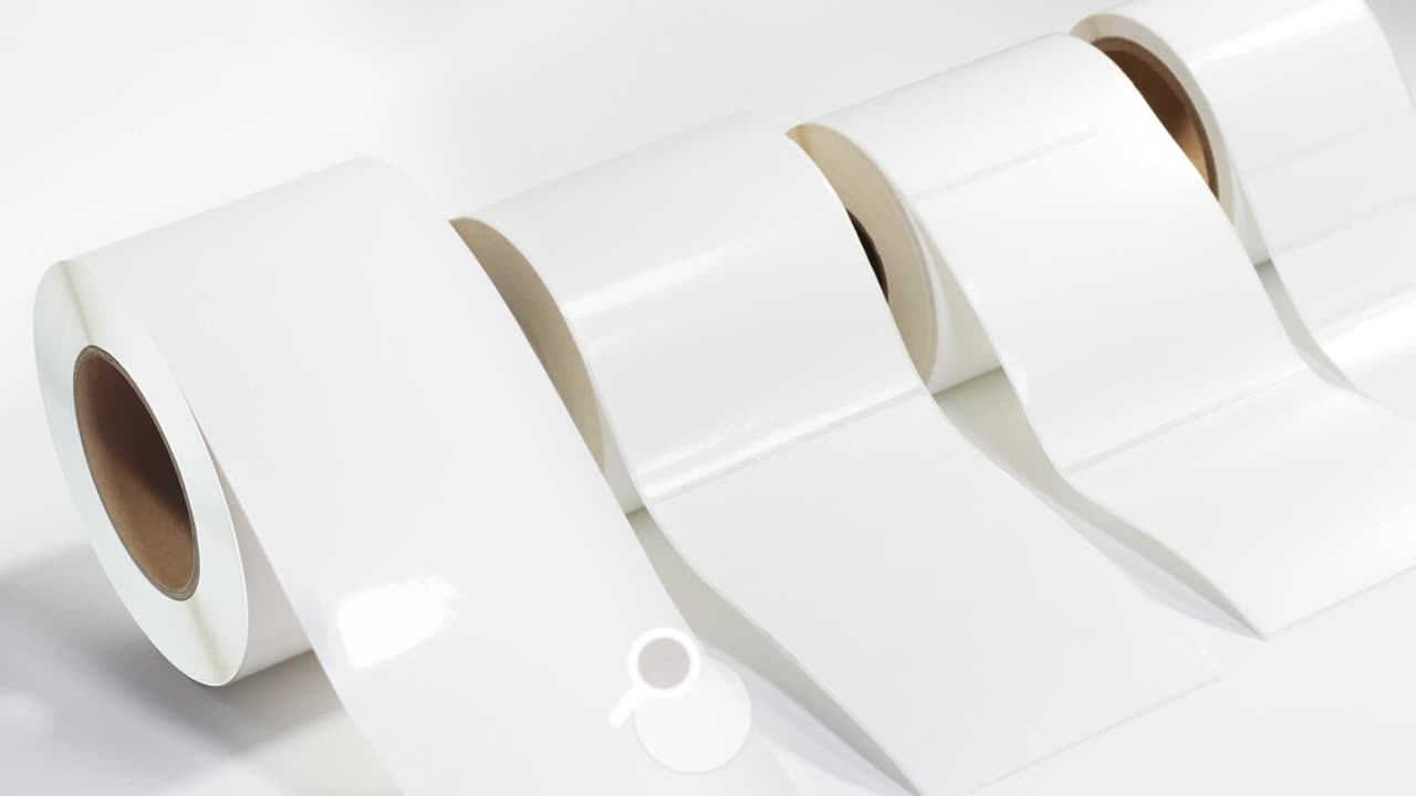 Custom Plain White Gloss Pp Film Inkjet Label Sticker Continuous High ...