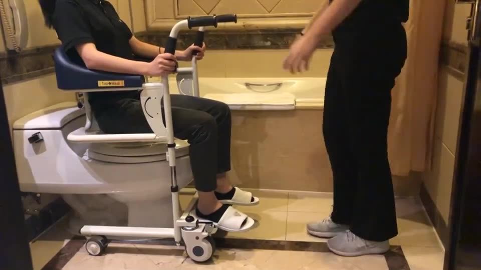 Electric Hydraulic Toilet Wheelchair Elderly Moving Transfer Lift ...