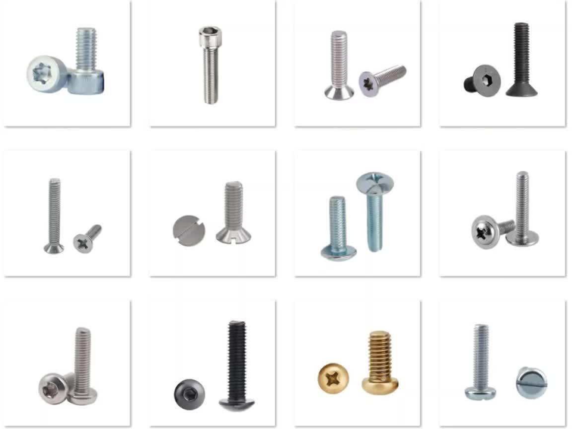 Slotted Half Round Dome Head Machine Screw M2 M2.5 M3 M3.5 M4 M5 M6 M8 ...