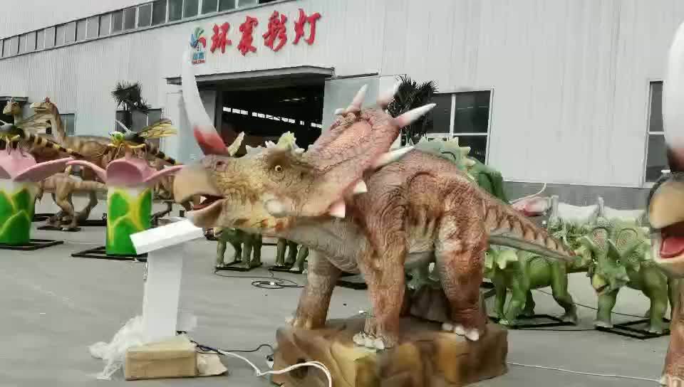 Outdoor Mechanical Animatronic Dinosaur Triceratops - Buy Animatronics ...