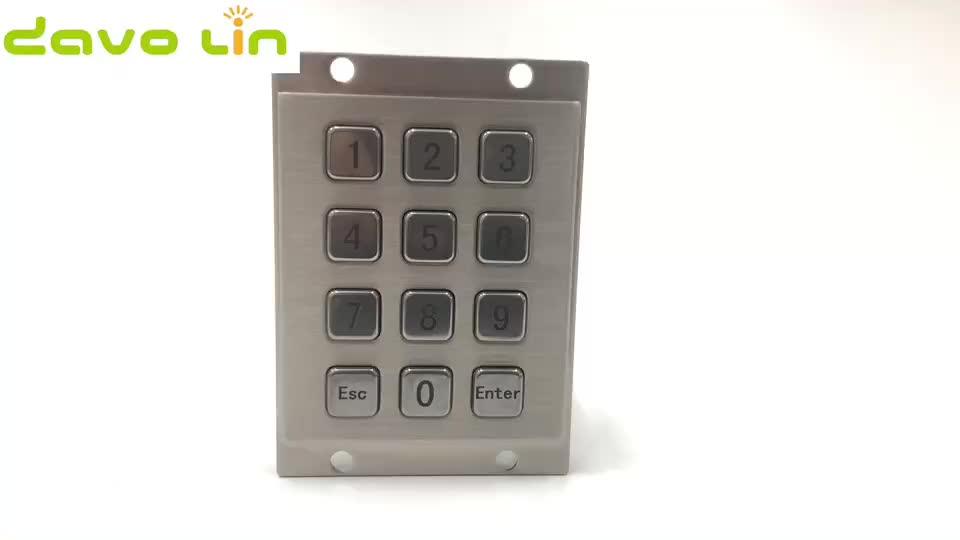 Ip65 Waterproof Industrial Keypads 12 Key Metal Numeric Keypad 3x4 For ...