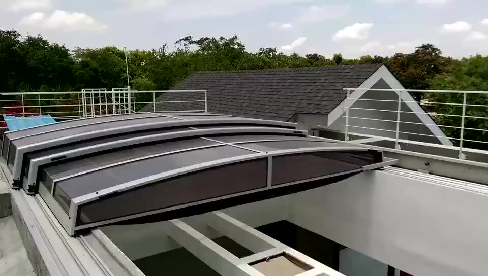 Telescopic Design Electric Swimming Pool Cover - Buy Outdoor Glass Four ...