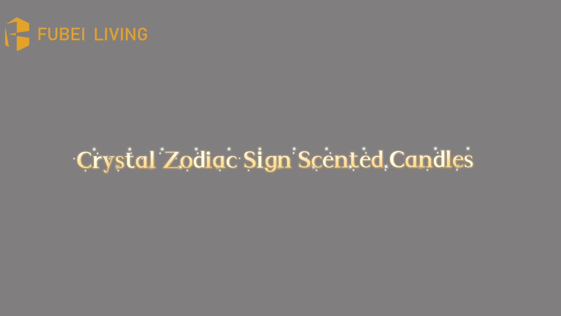 Zodiac Sign Private Label Personalized Glass Jar Black Crystal Aroma ...