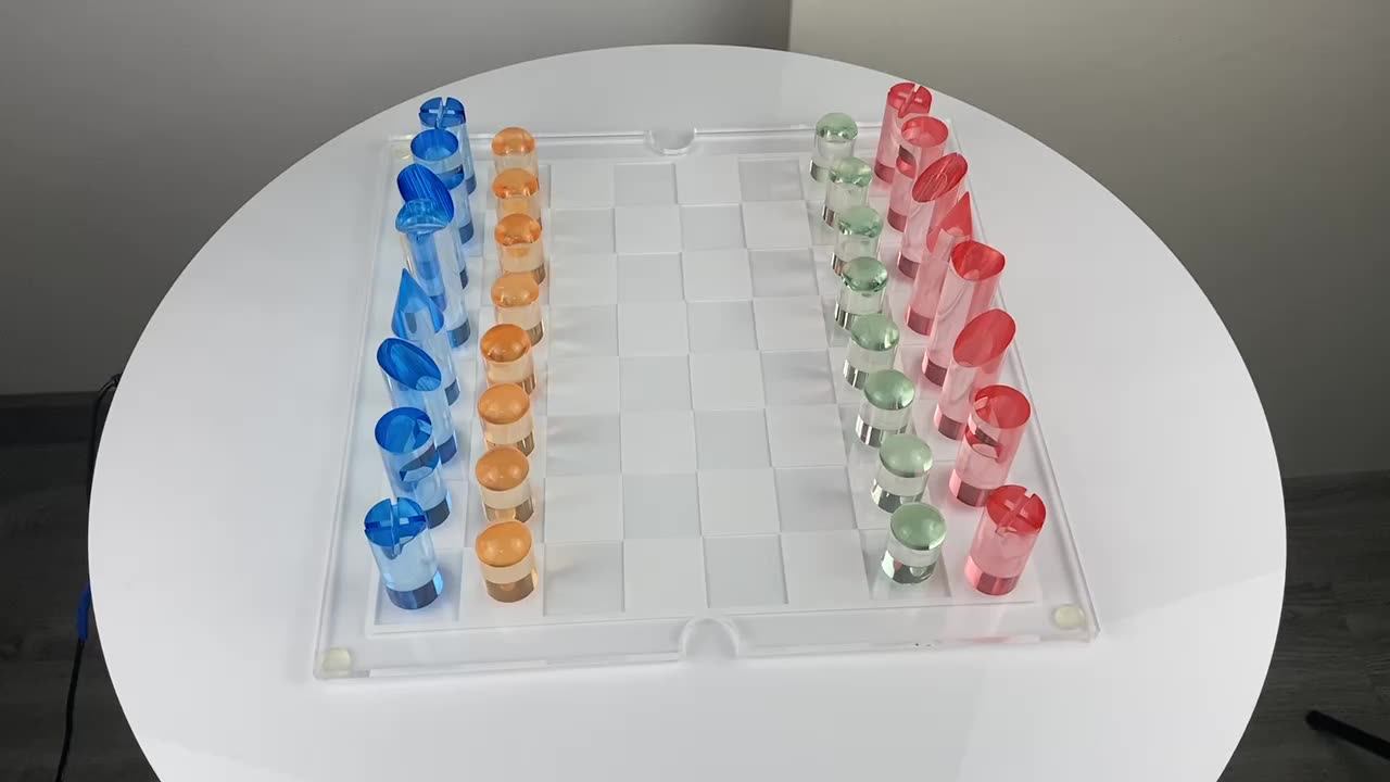 Customized 3d Acrylic Luxury Chess Board Game Set Home Decor Chess ...