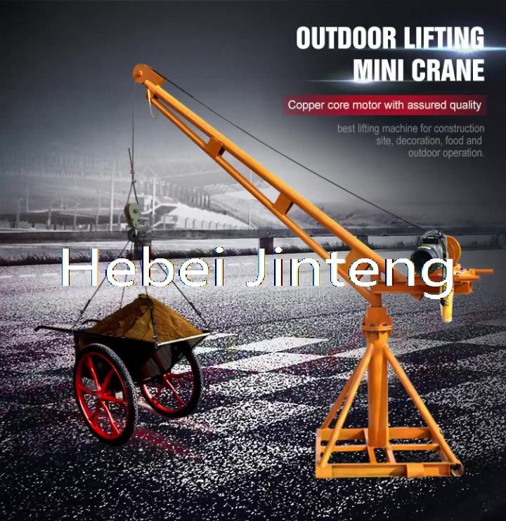 Derek Mini Konstruksi 500kg 800kg 100kg Lengan Putar Derek Pengangkat ...