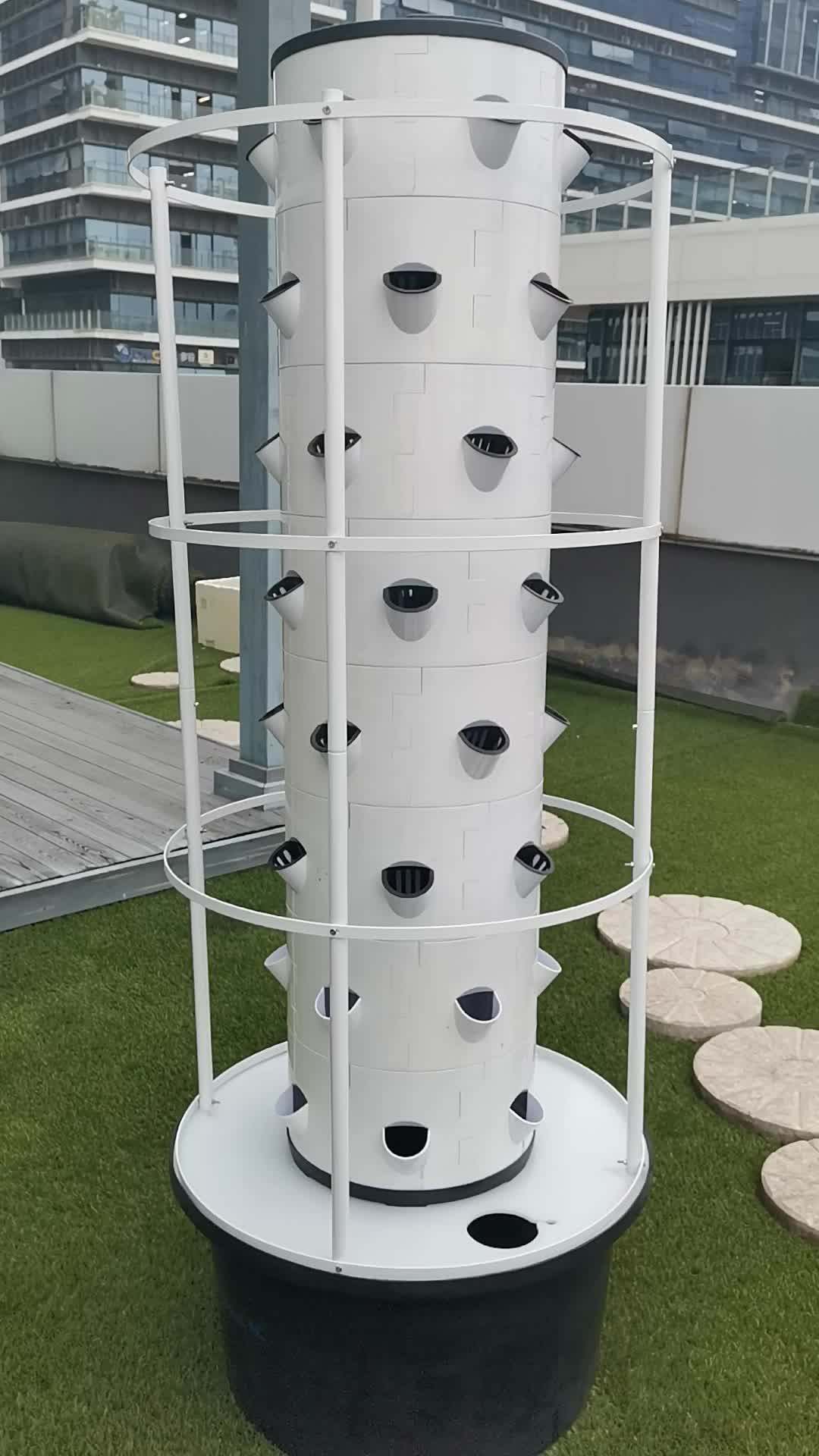 Commercial Vertical Hydroponic Tower Garden Strawberry Grow Vertical ...