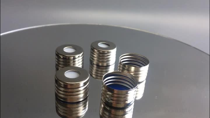 18mm Silver Open Top Magnetic Screw Cap For Headspace Vials - Buy 18mm ...