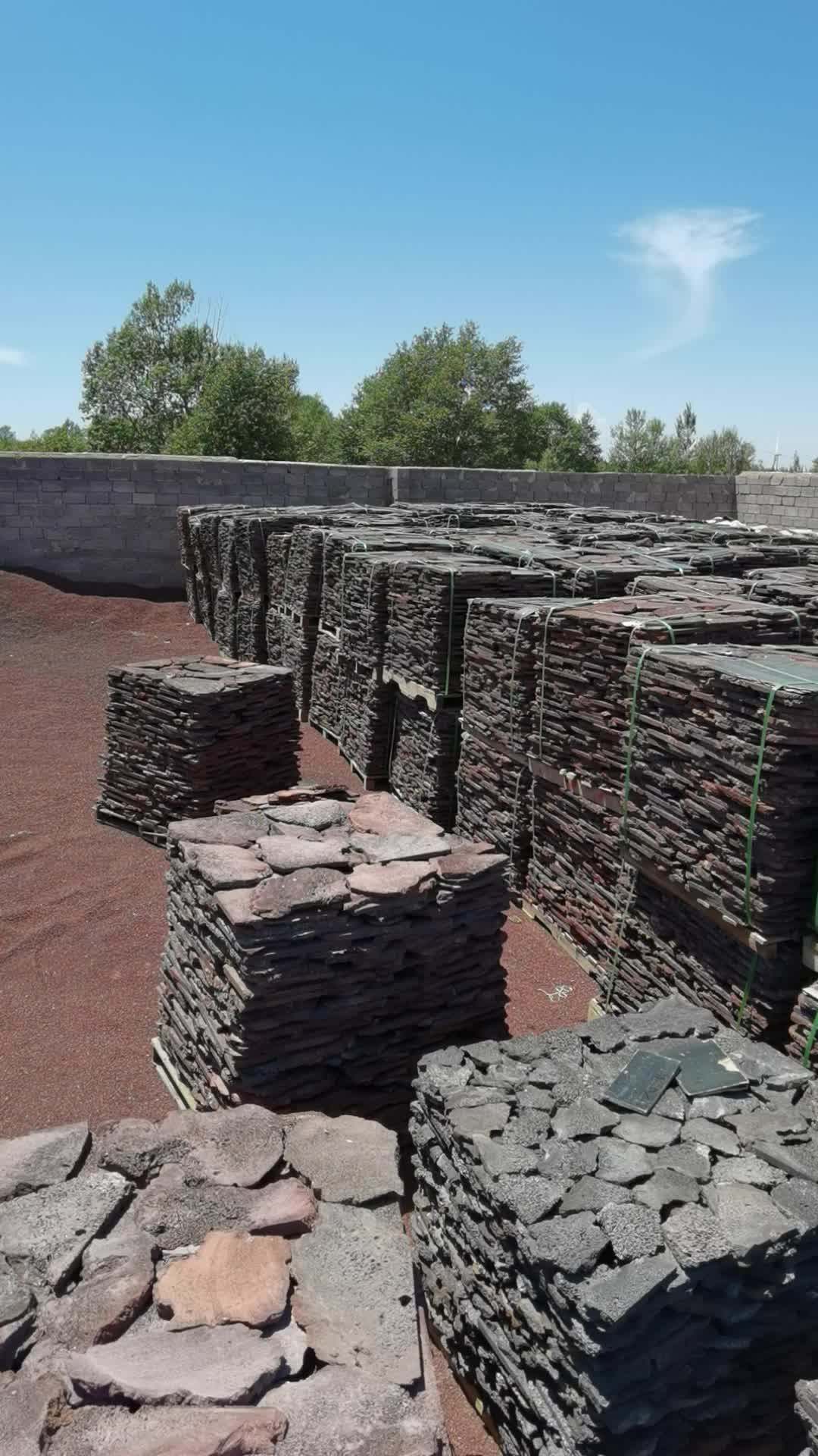 Volcanic Stone Slices Grey/black/red Basalt Volcanic Slabs For Floor ...