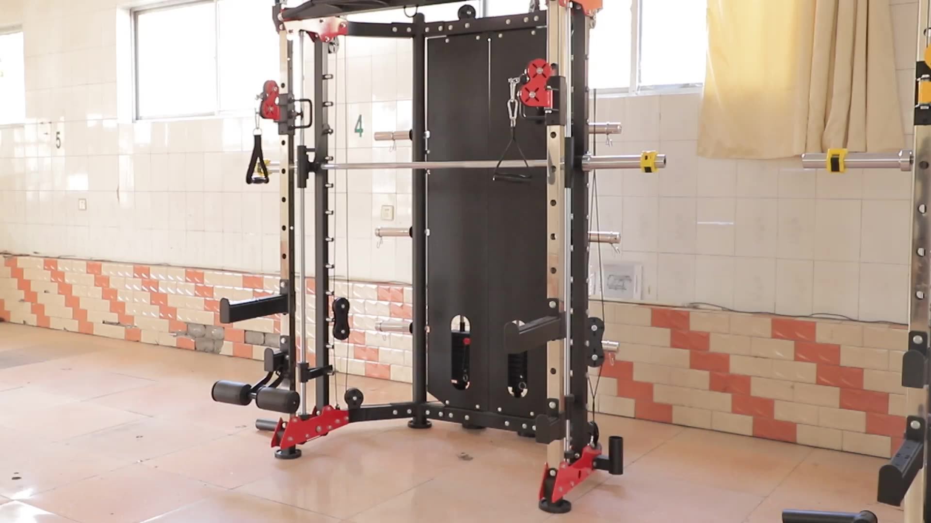 Smith Machine Squat Gantry Frame Bench Push Frame Combination ...